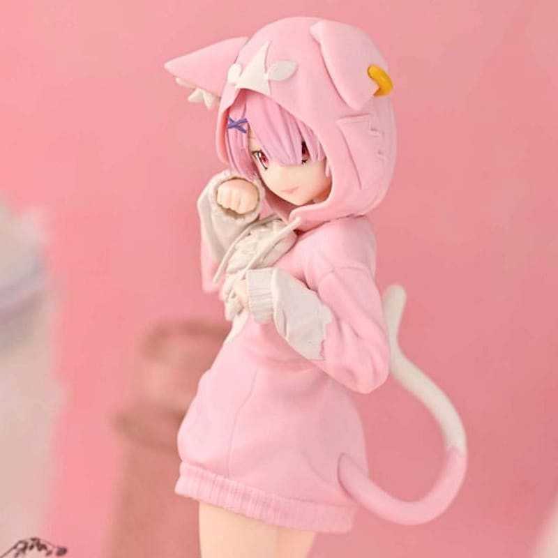 RE: ZERO - Ram Mofumofu Pink Pack Ver. Luminasta SEGA PVC Figure 21 cm